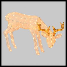 Renna natalizia tridimensionale h52cm|200 led luce fissa bianco ...